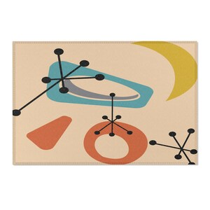 Mid Century Modern Retro Atomic Starburst Area Rugs - Etsy