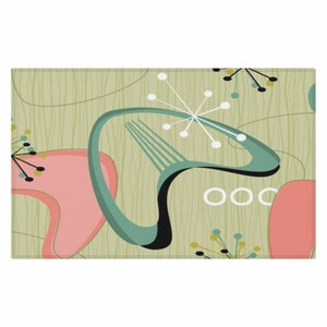 50s, 60s Mid Century Modern Retro Area Rug - Etsy