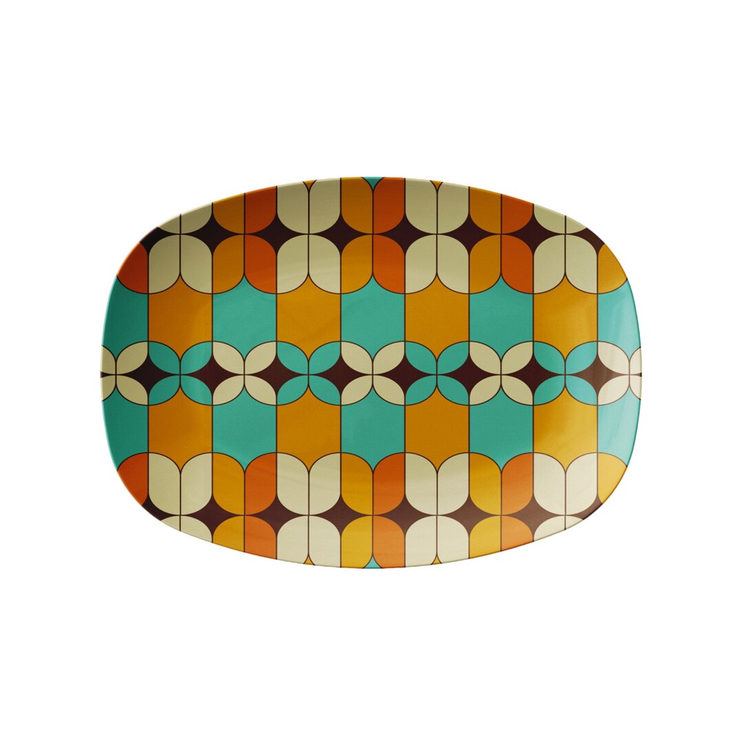 Serving Platter in 50s Retro Groovy Mid Mod Aesthetic, Mid Century ...