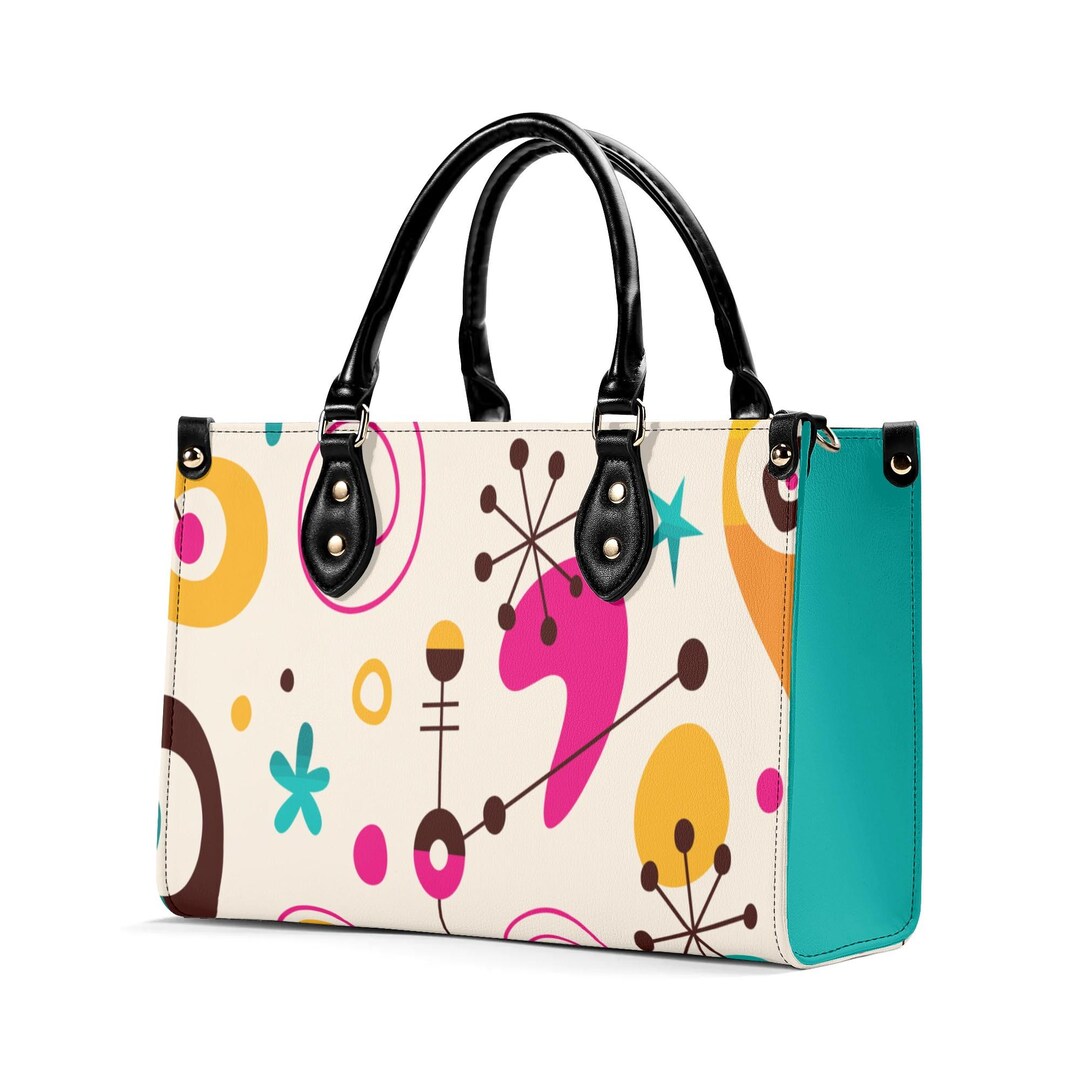 Atomic 1950s Retro Mod Satchel, Mid Century Modern Kitsch Quirky ...