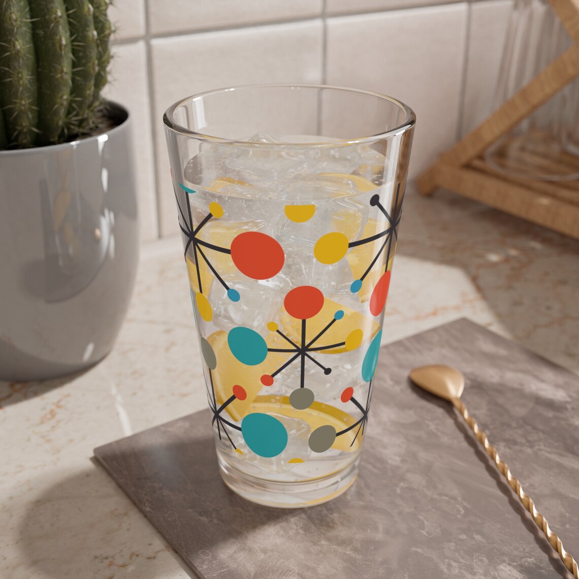 Retro Atomic Barware, Mid Century Modern Cocktail, Mixing, Shaker, Pint ...