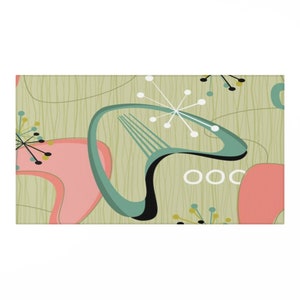 50s, 60s Mid Century Modern Retro Area Rug - Etsy