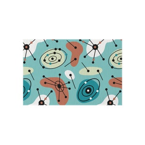 Retro Atomic 50s Indoor-outdoor Rug, Mid Century Modern Patio Carpet ...