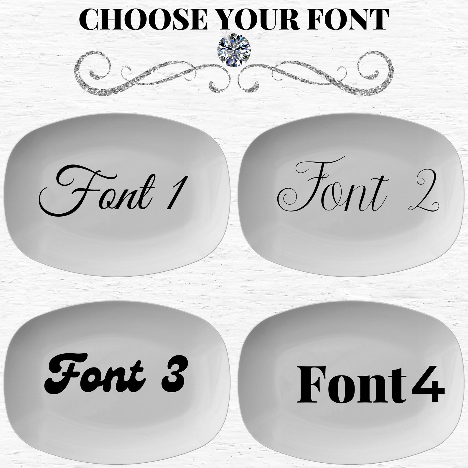 Custom & Personalized Platter, Add Your Own Text, Photo, Logo or ...