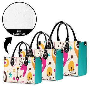 Atomic 1950s Retro Mod Satchel, Mid Century Modern Kitsch Quirky ...