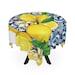 Mediterranean Lemon Tile Tablecloth, Citrus Floral Dining Table Linens ...