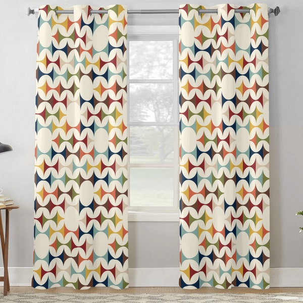 Colorblock Curtains - Etsy