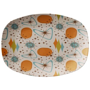 Retro Atomic Boomerang Serving Platter, Sputnik Mid Century Modern ...