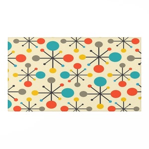 50s Mid Century Modern Atomic Retro Area Rugs - Etsy