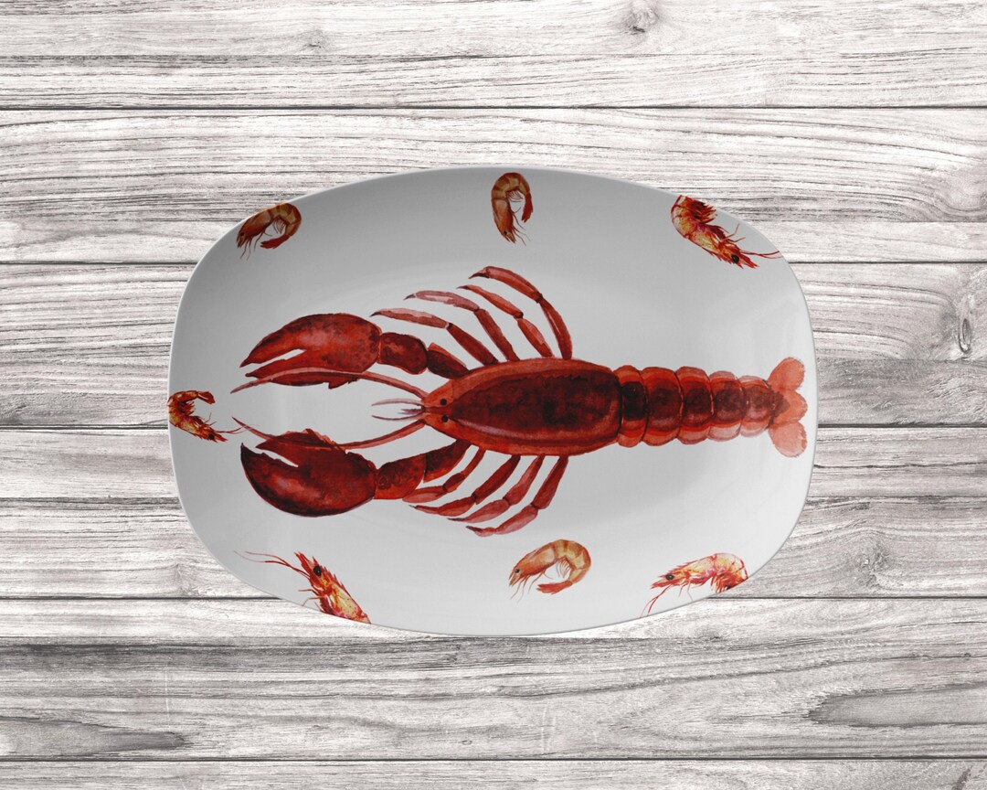 Shellfish Lobster Platter Nautical Grilling Dinnerware for - Etsy