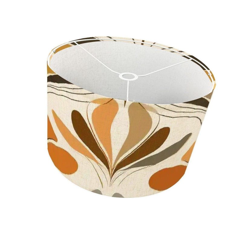 Mid Century Modern Retro 70s Mod Floral Drum Lamp Shade - Etsy