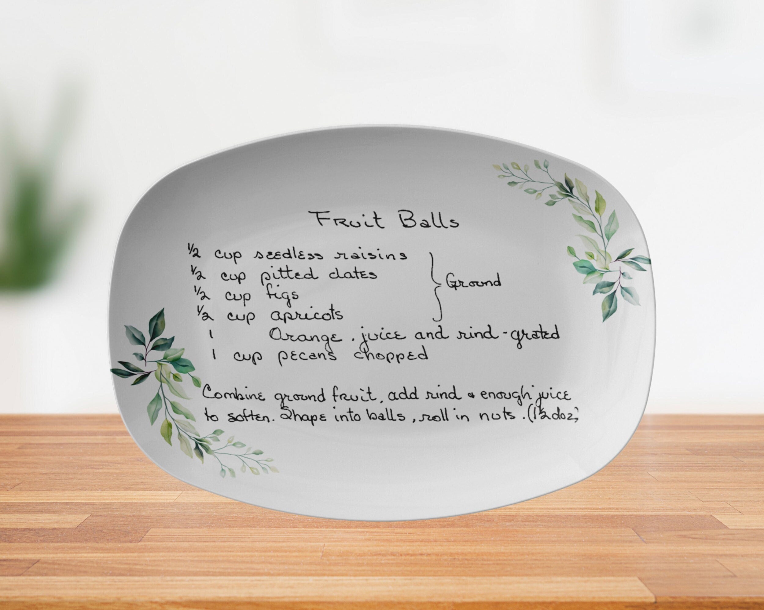 Custom Handwritten Recipe Platter, Personalized Handwriting Recipe Card ...