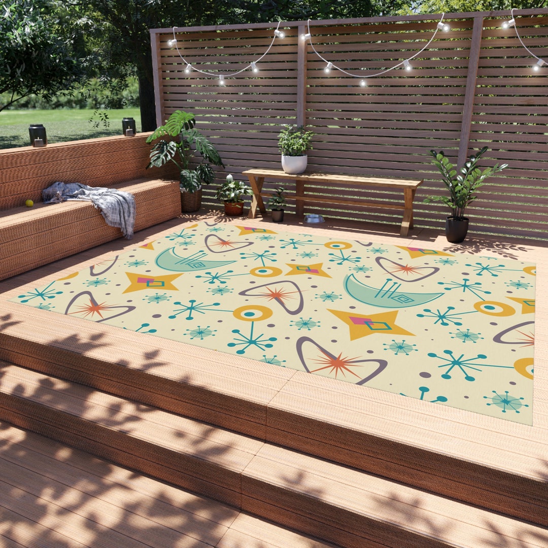 Retro Atomic Age Boomerang Mid Century Modern Starburst Indoor ...