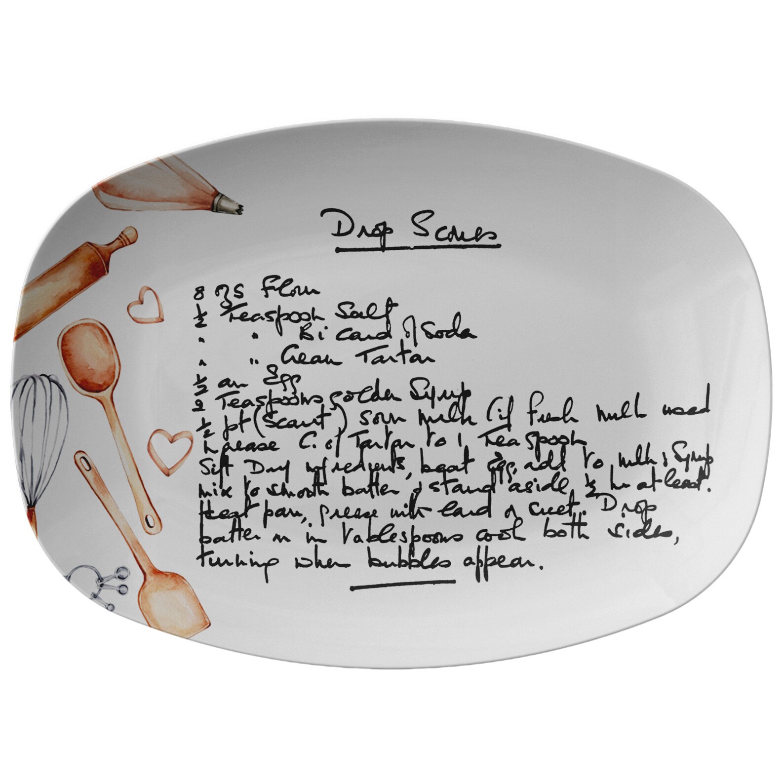 Custom Handwritten Recipe Keepsake Platter, Personalized Family Recipe ...