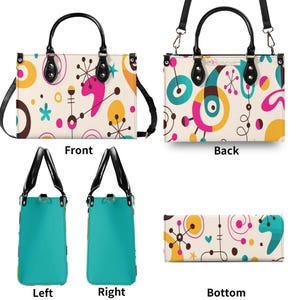 Atomic 1950s Retro Mod Satchel, Mid Century Modern Kitsch Quirky ...
