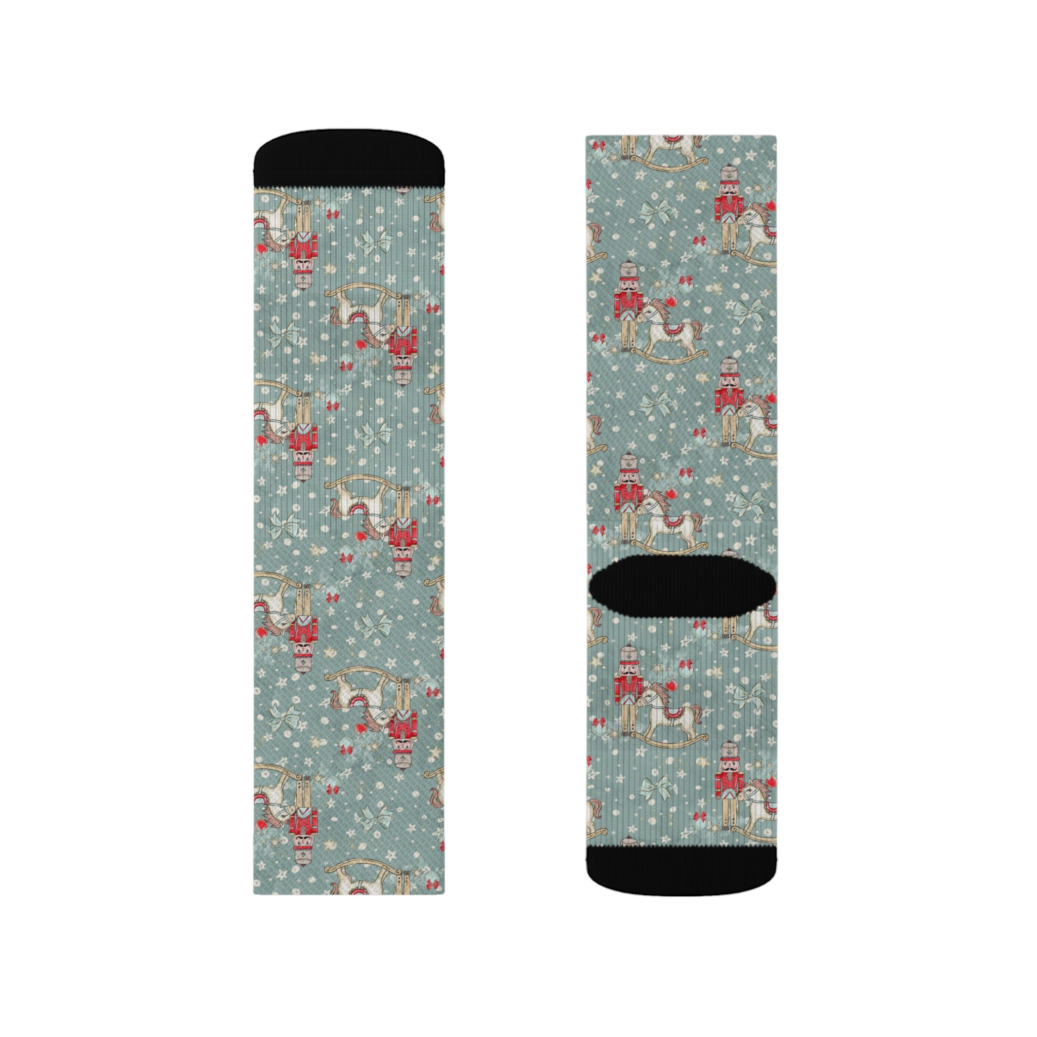 Festive Nutcracker Christmas Socks: Cozy Crew Length With Fleece Lining ...