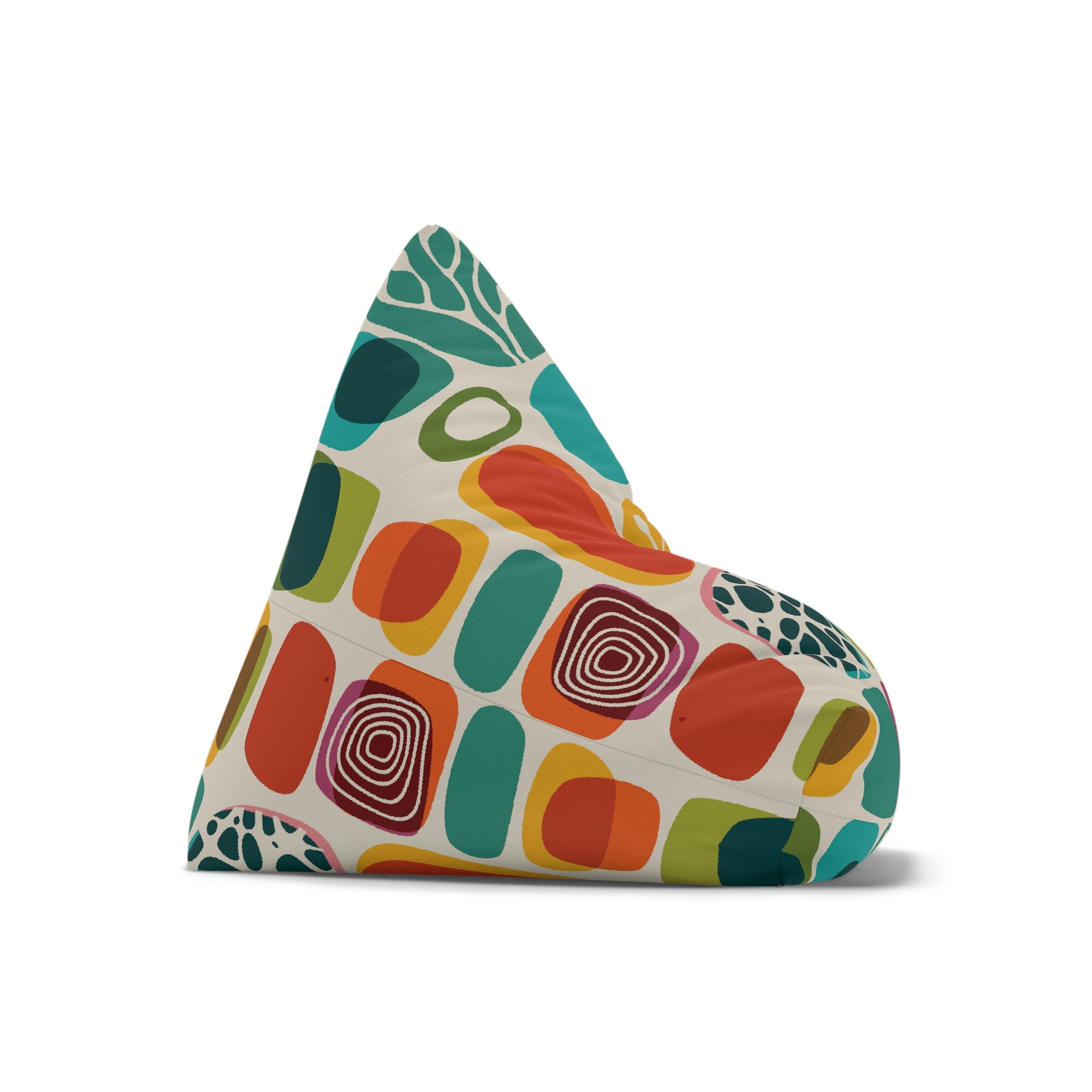 Retro 1950s Mid Century Modern Amoeba Bean Bag Chair Cover for Adults ...