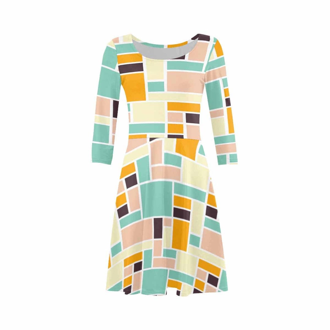 Dooby Dee Mid Mod Groovy 70s Psychedelic 3/4 Sleeve Sundress - 2381723 ...