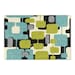 Retro Mid Century Modern Area Rugs, MCM Teal, Lime Green, Gray, Cream ...