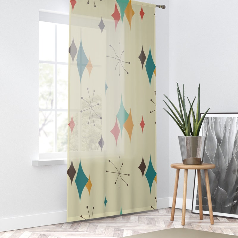 Mid Century Modern Curtains - Etsy