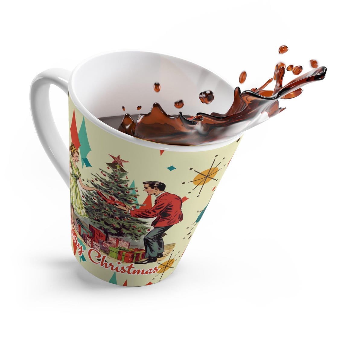 Retro Vintage 50s Franciscan Diamond Starburst Latte Mug, Kitsch ...