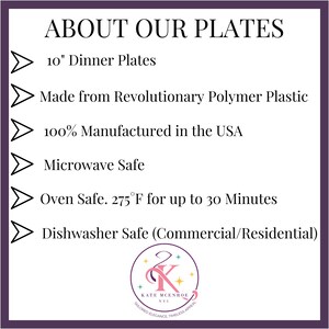 Dinner Plate in Mid Century Modern Retro Print, Custom Designed Mid ...