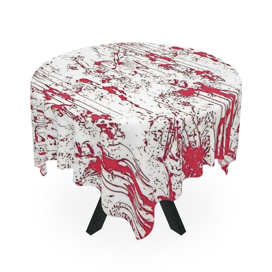 Blood Splatter Halloween Tablecloth, Spooky Halloween Party Tablecover ...