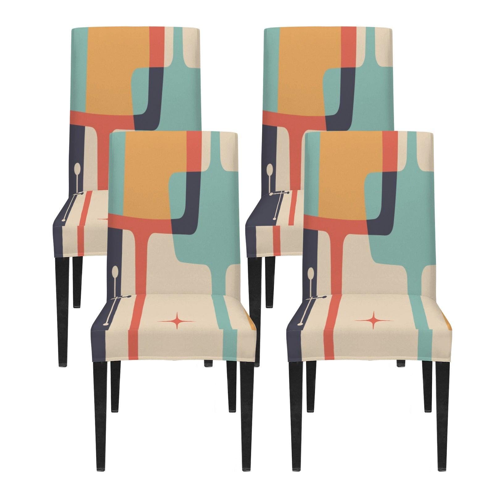 Mid Century Modern Geometric Dining Chair Covers - Etsy