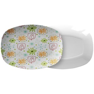 Retro Atomic Serving Platter, Mid Century Modern Party Tray, 50s Style ...