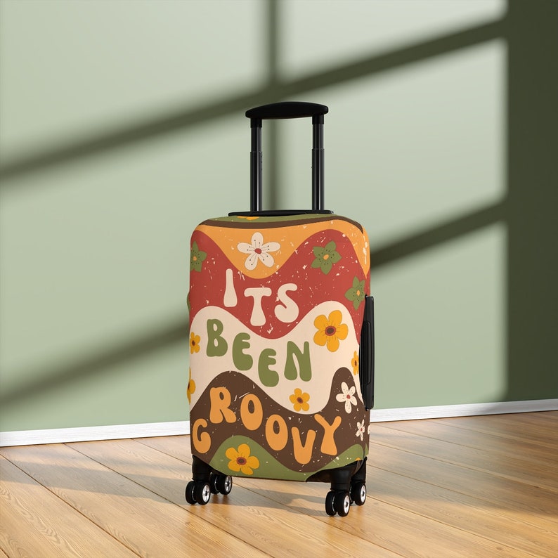 Retro Luggage Cover, Mid Century Modern Luggage Protector, Its Been ...