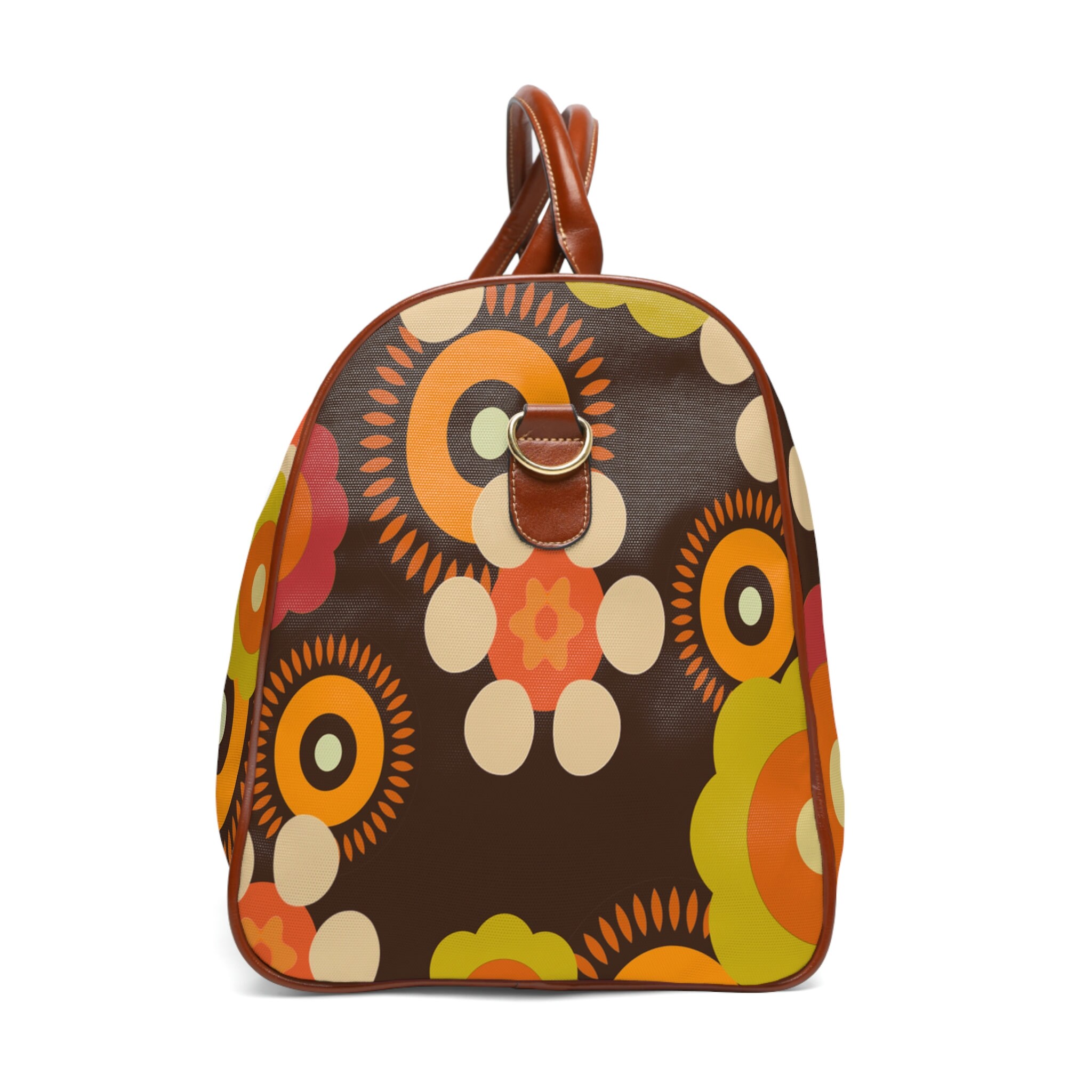 Retro 70s Flower Power Travel Bag, Groovy Hippie Boho Weekender, Funky ...