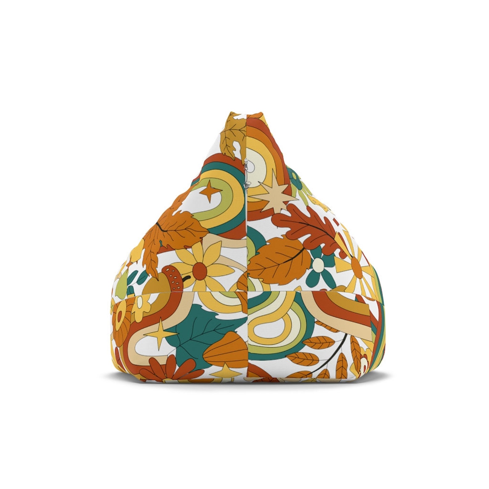 70S Groovy Hippie Retro Bean Bag Chair Cover Mid Century - Etsy