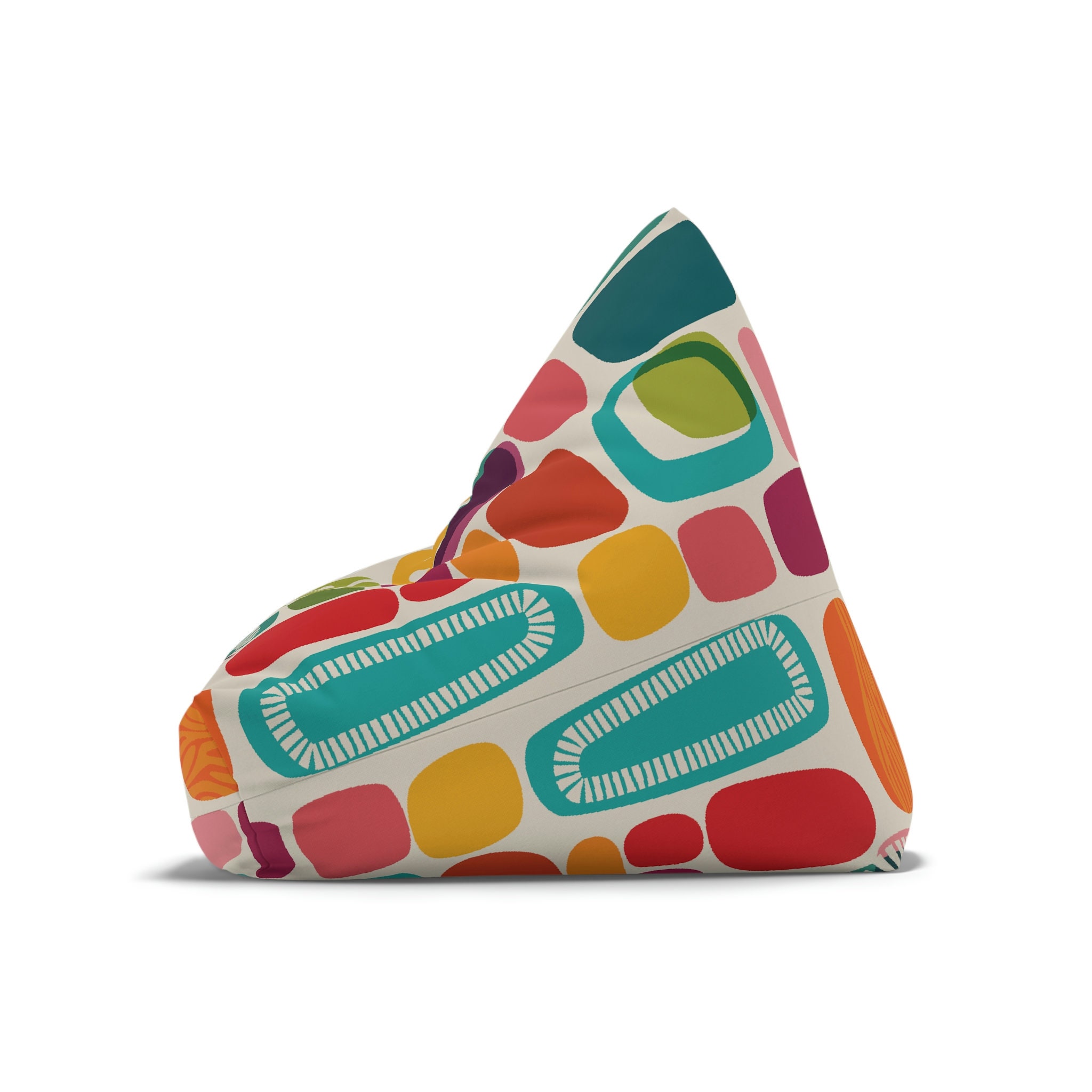 Retro 1950s Mid Century Modern Amoeba Bean Bag Chair Cover for Adults ...