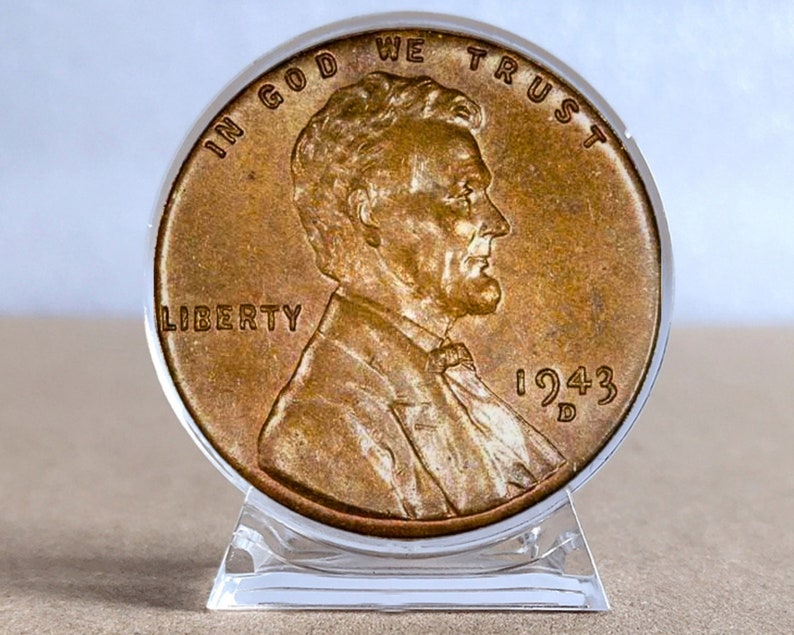 1943 D Lincoln Penny Collectibles US Coins Commemorative Coins This ...