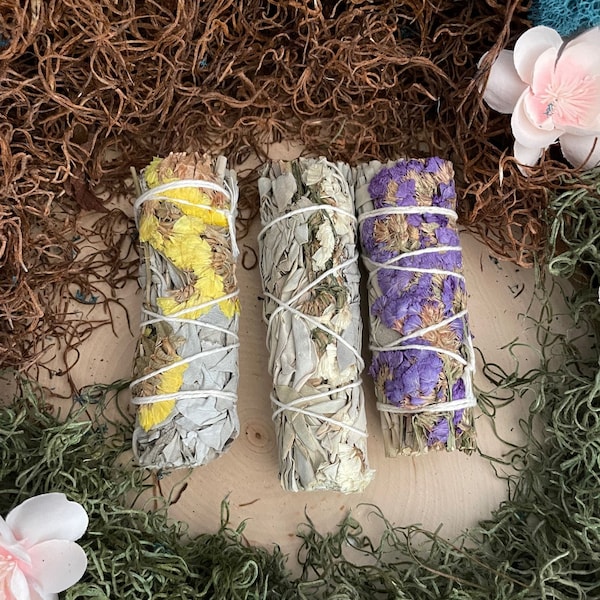 Smudge Sticks With Flowers - Etsy