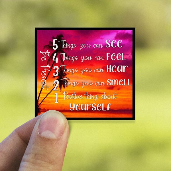5 Senses Grounding Stickers - Etsy