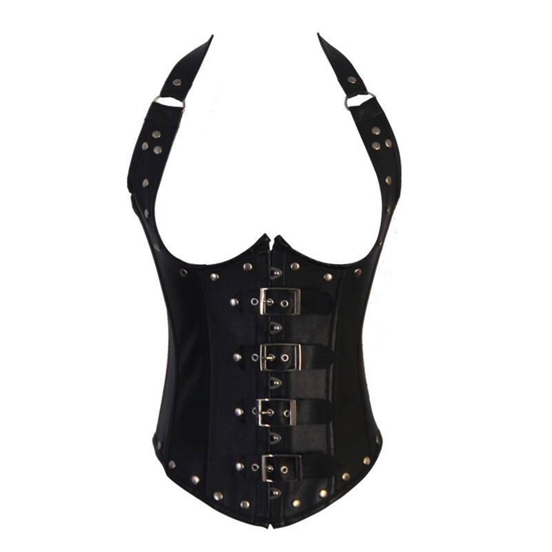 Nappa Real Leather Neckholder Corsage for Waist Training - Etsy