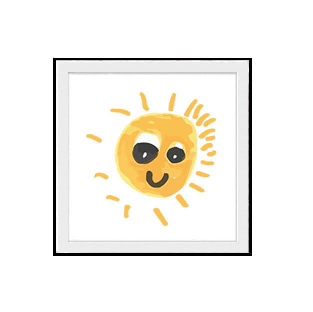 Mr. Sunshine Picture Frame, Bright Sun, Kids Art, Childrens, Baby Wall ...