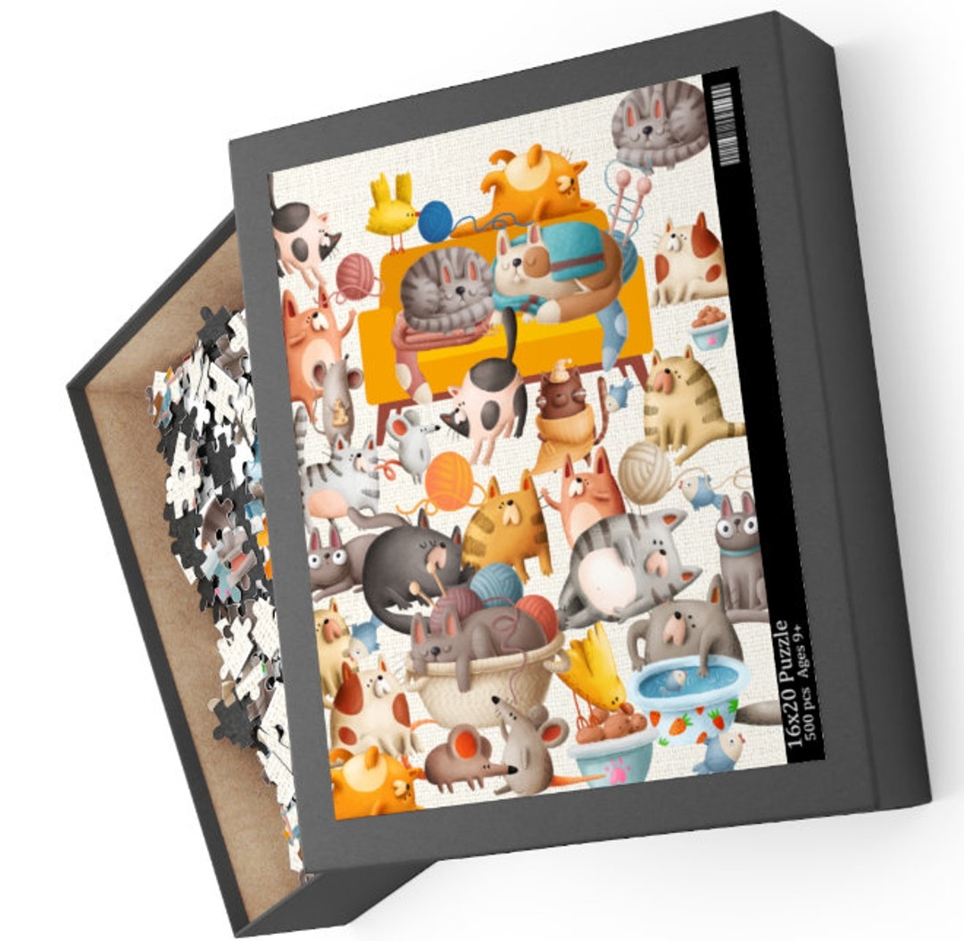 Funny Cat Jigsaw Puzzle, Crazy Cat Puzzle, Challenging Jigsaw, Game ...