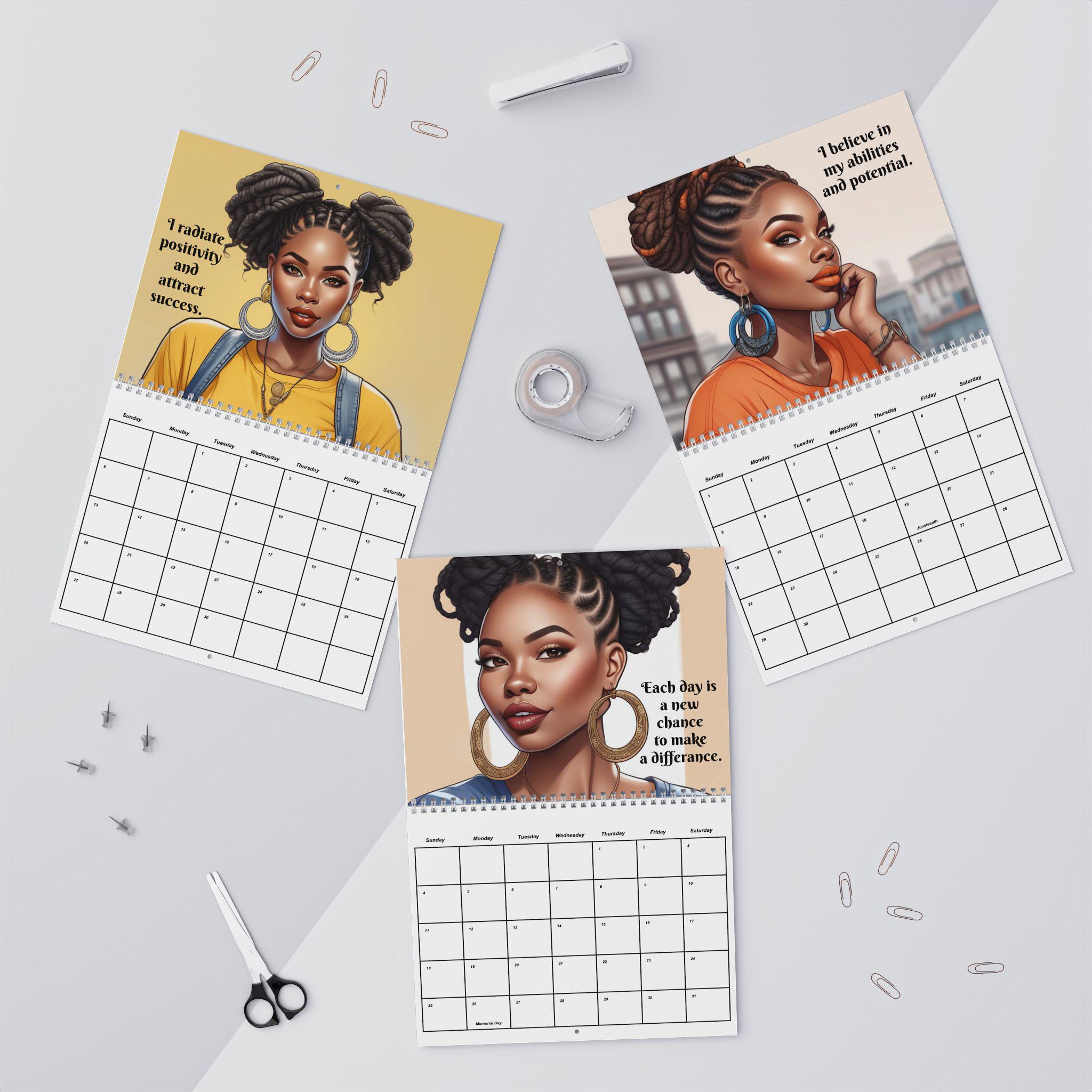 Black Woman, Affirmation Calendar for African American Women Black ...