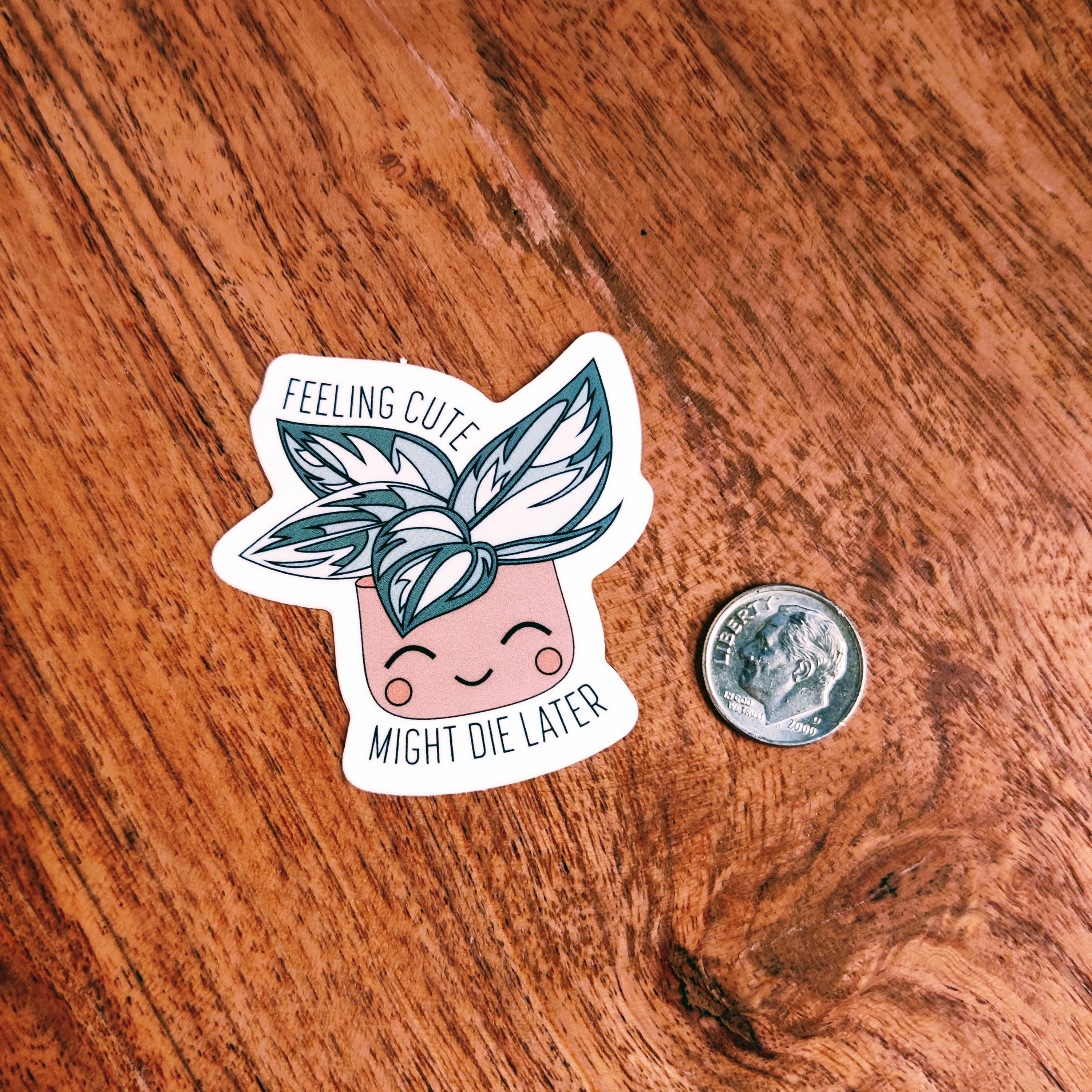 Feeling Cute, Might Die Later Sticker | Vinyl Sticker | Laptop Sticker ...