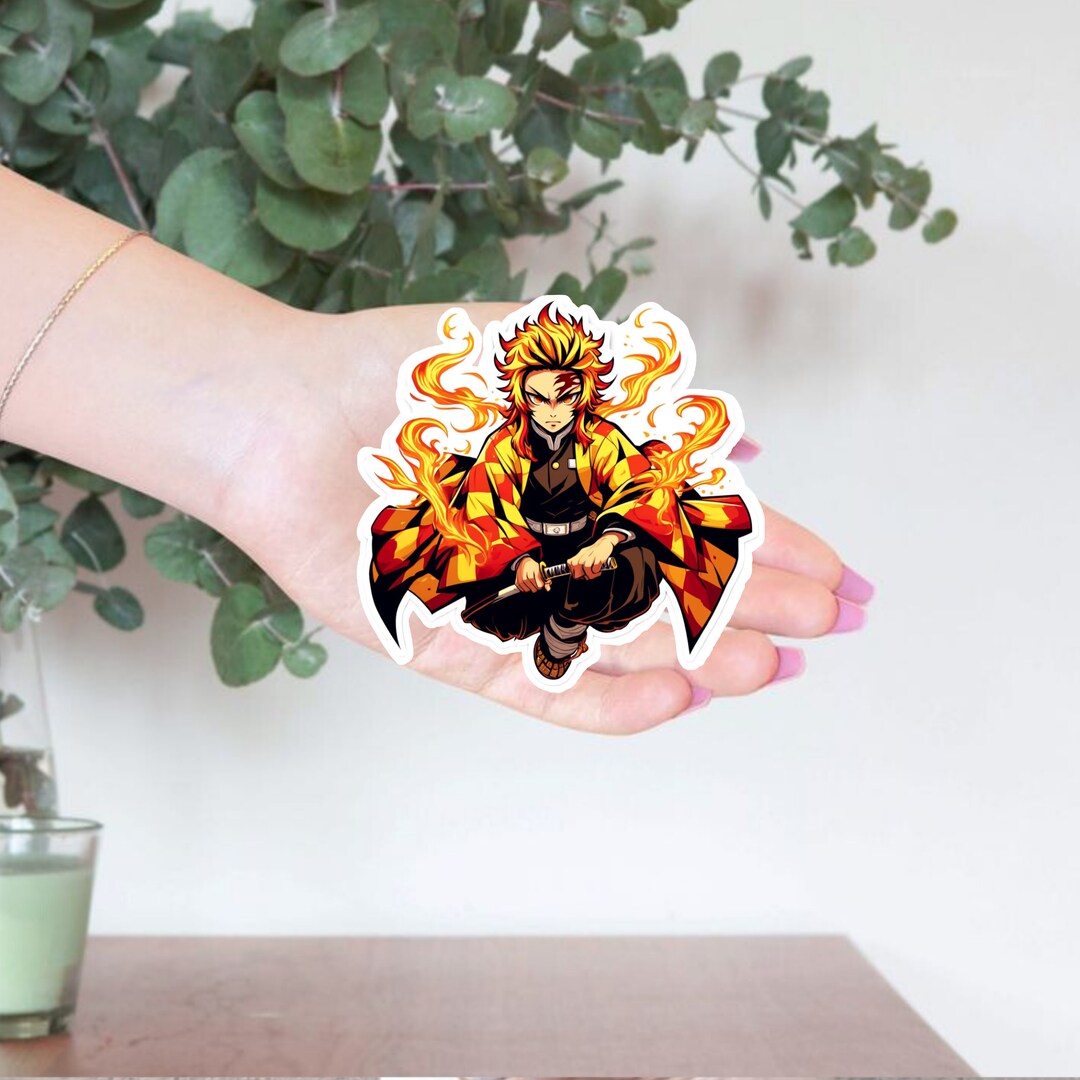 Rengoku Demon Slayer Stickers, Demon Slayer Rengoku Sticker, Rengoku ...
