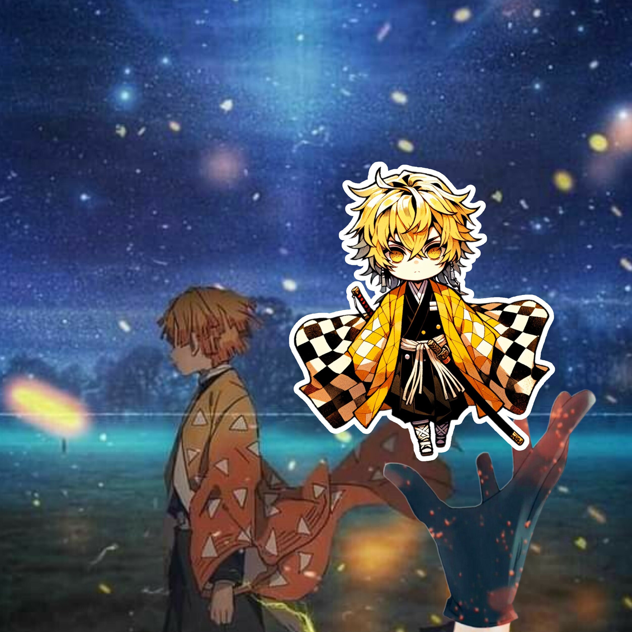 Zenitsu Vinyl Sticker, Demon Slayer, Demon Slayer Sticker, Demon Slayer ...