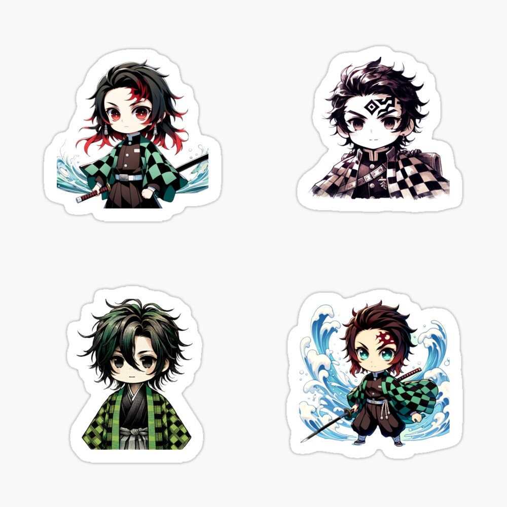 Demon Slayer Vinyl Sticker Pack, Nezuko Stickers, Tanjiro Stickers ...