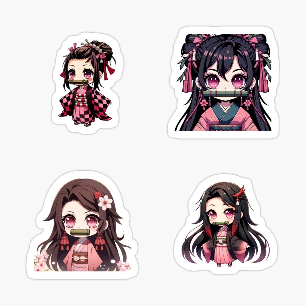 Demon Slayer Vinyl Sticker Pack, Nezuko Stickers, Tanjiro Stickers ...