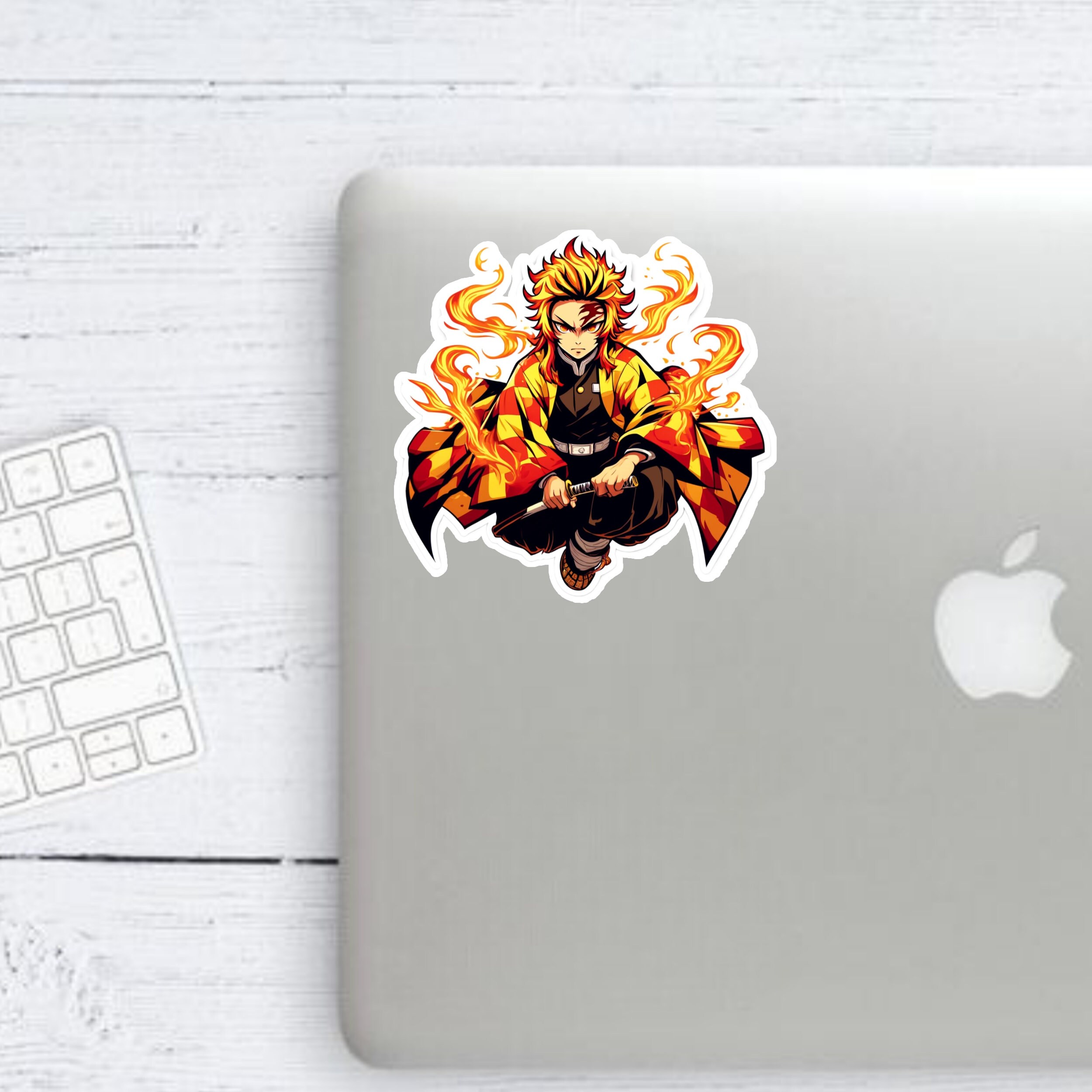 Rengoku Demon Slayer Stickers, Demon Slayer Rengoku Sticker, Rengoku ...