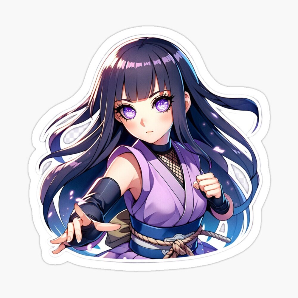 Hinata Hyuga, Hinata Hyuga Vinyl Stickers, Hinata Stickers, Anime ...