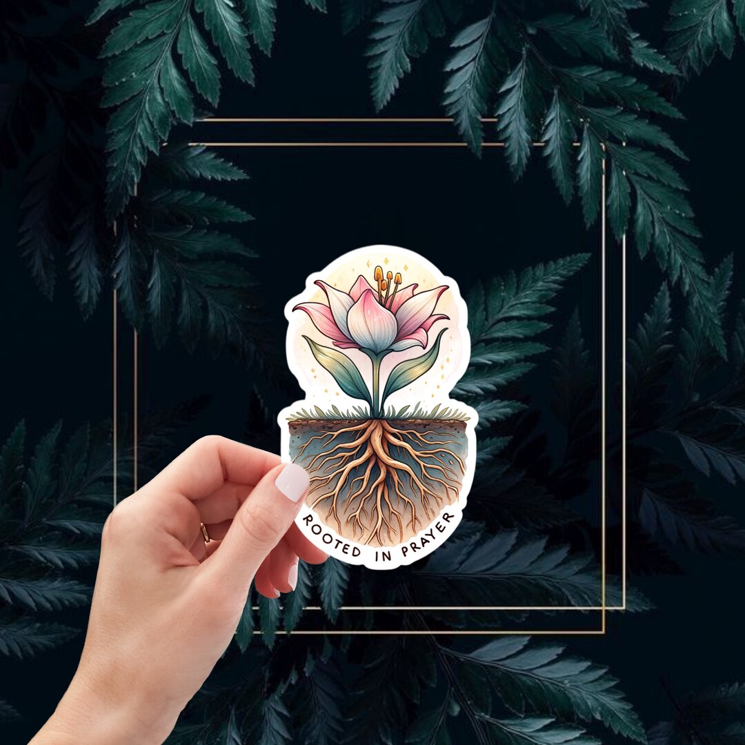 Rooted in Prayer Sticker Rooted in Christ Faith Stickers Faith Gifts ...