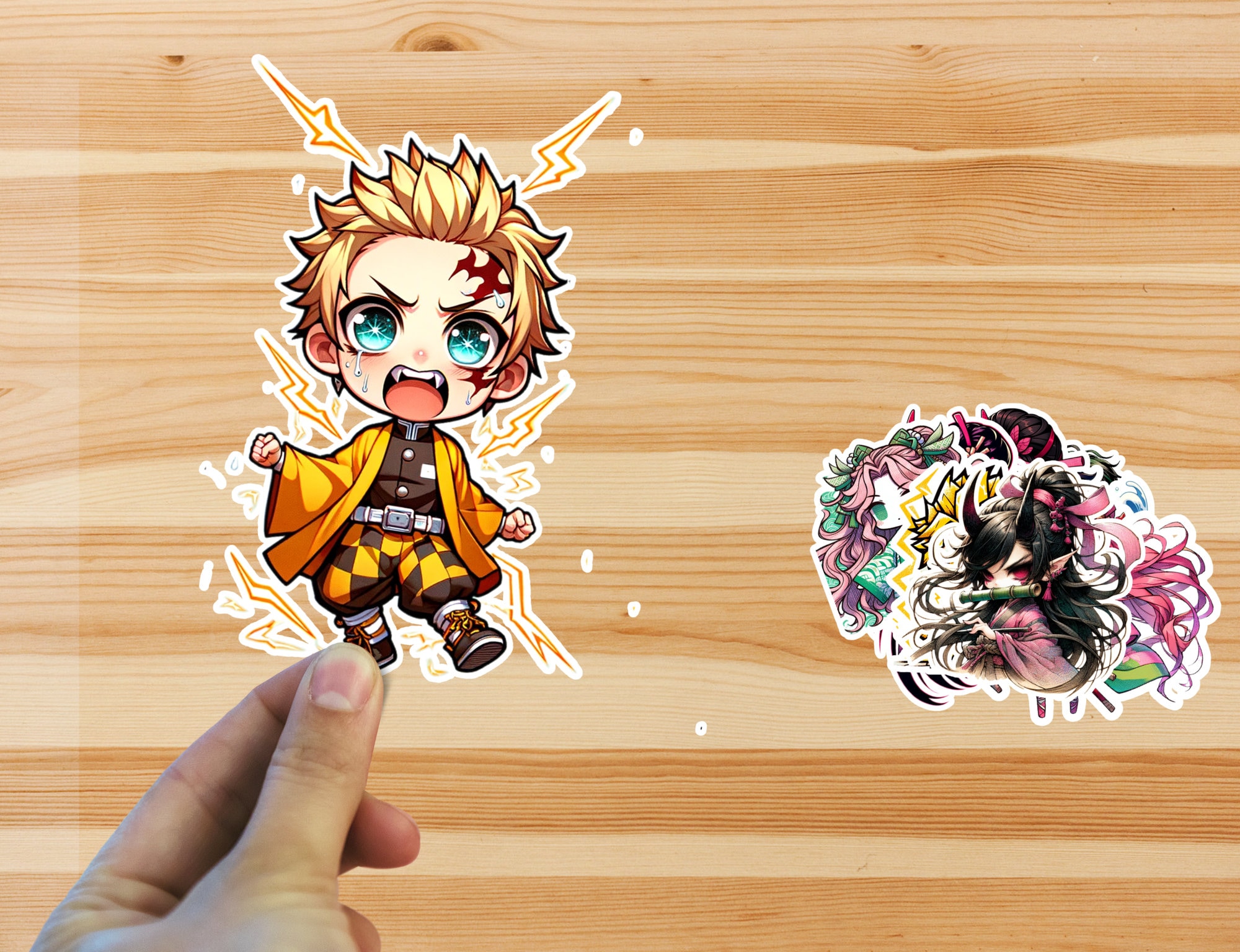 Zenitsu Sticker, Demon Slayer, Demon Slayer Sticker, Demon Slayer ...