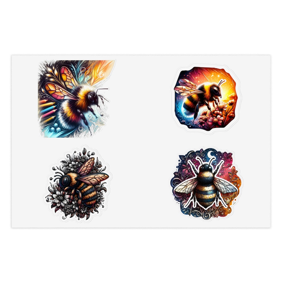 Bee-utiful Handmade Stickers Original Bee Designs for Scrapbooking ...